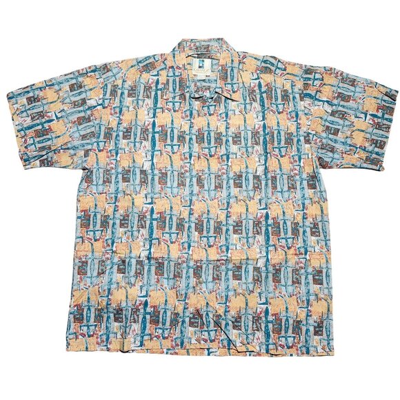 Kahala | Shirts | Kahala Lizard Petroglyphs Hawaiian Aloha Shirt Mens ...
